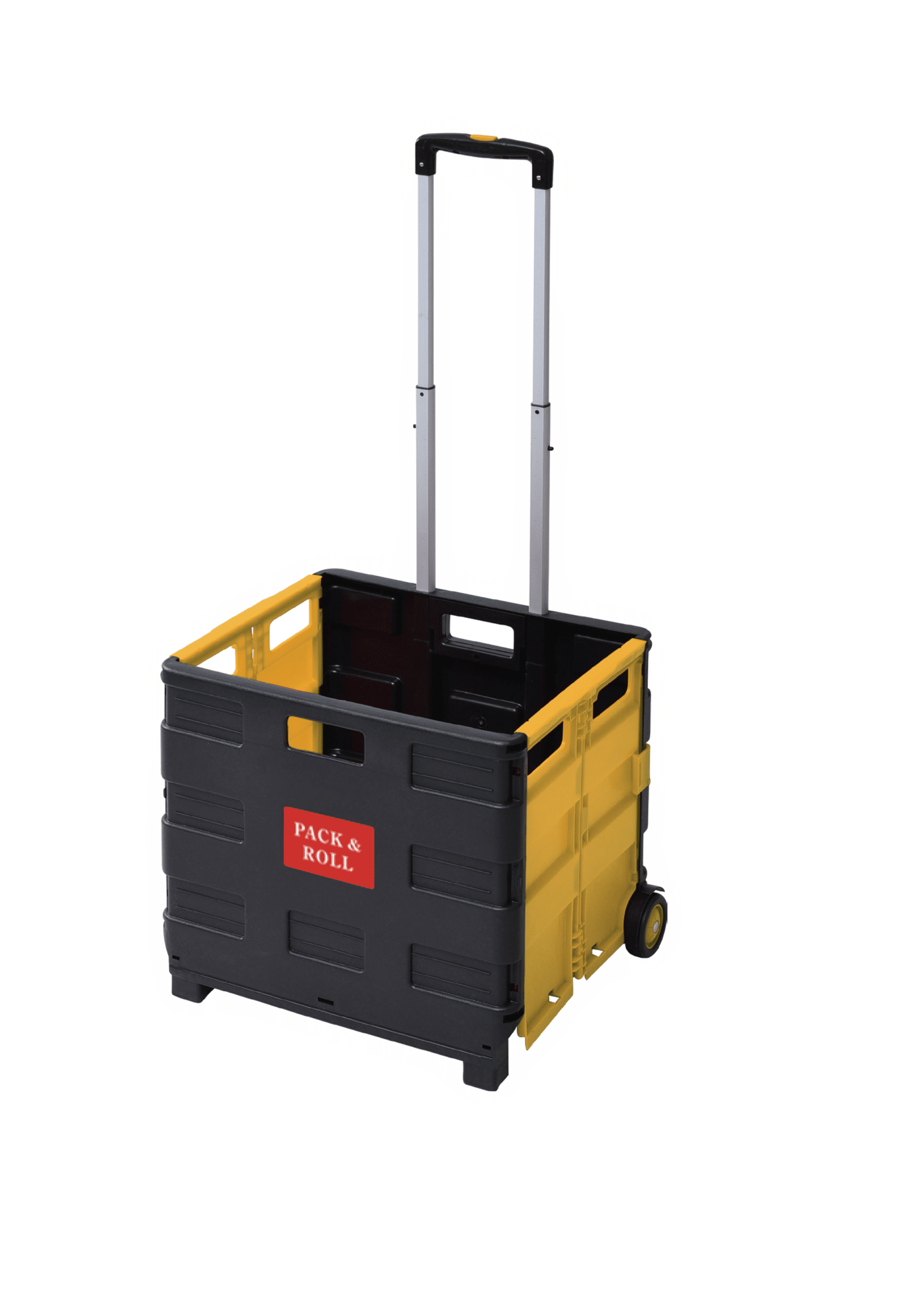 WS-Yellow Heavy Duty Foldable Shopping Cart - Portable Utility Trolley ...