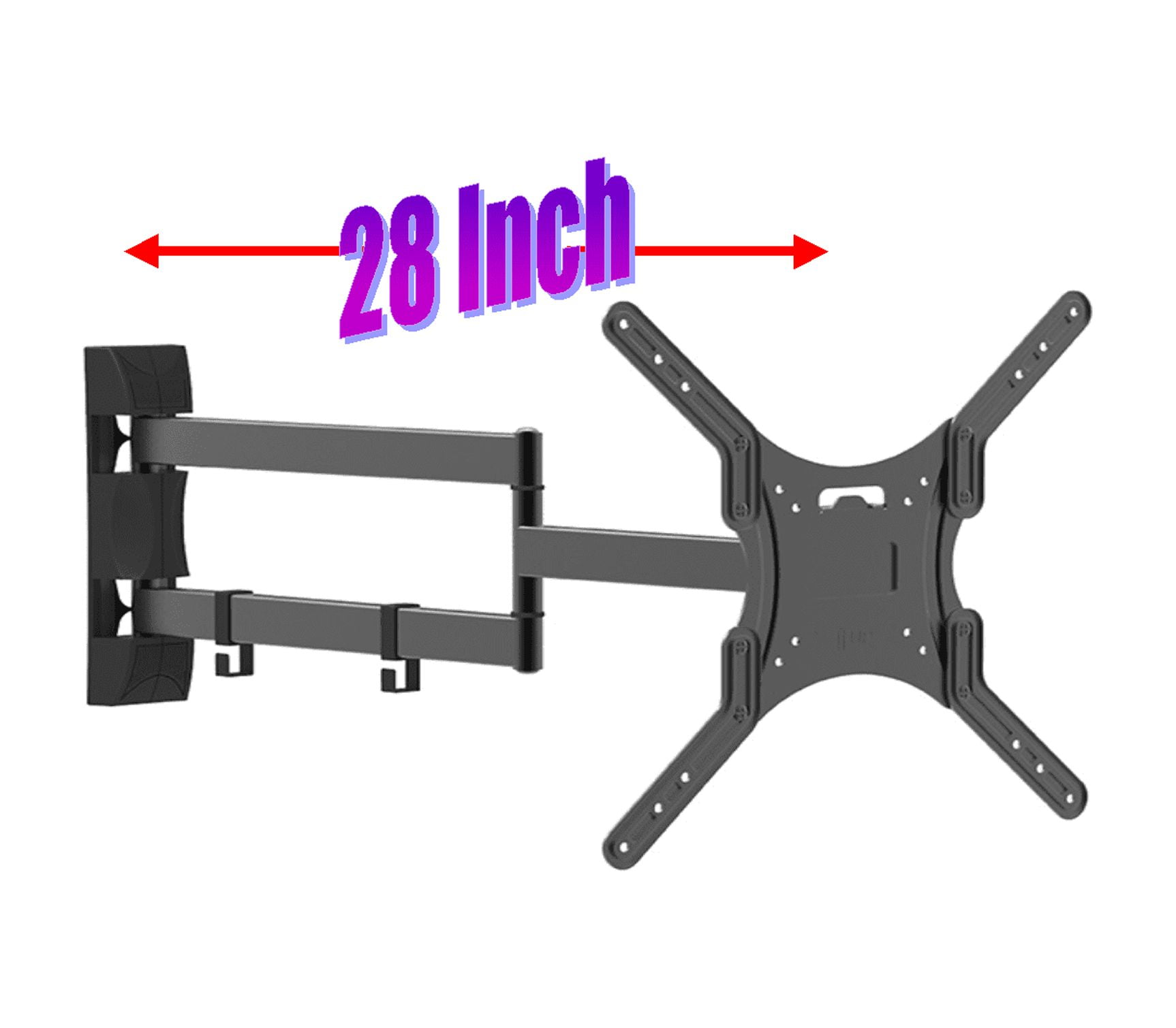 Mount Plus MP-L28-400 Long Arm Full Motion TV Wall Bracket with 28 inch ...