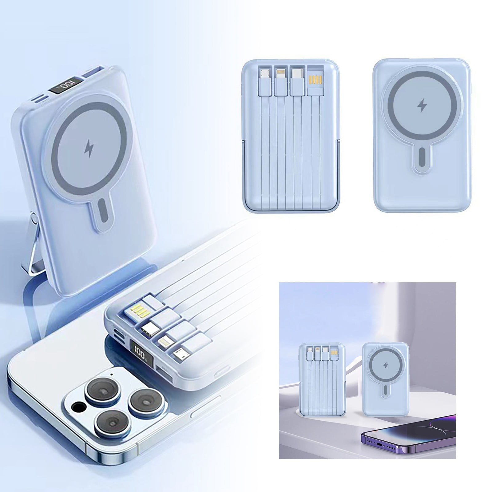 Mount Power Bank Compact And Portable 10000mAh Wireless Charging Mobile ...