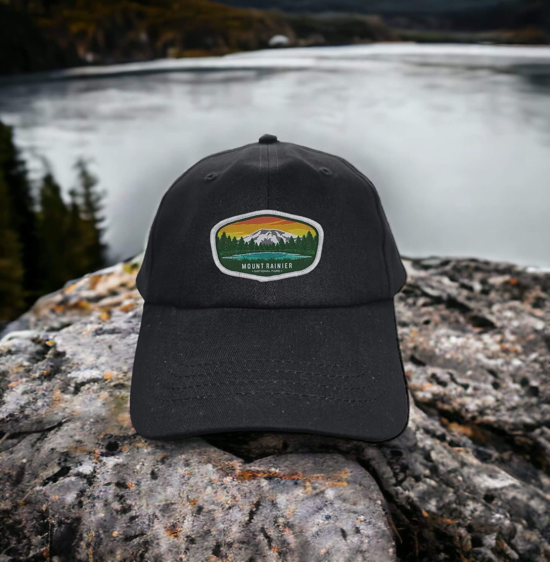 Mount Rainier National Park Baseball Cap - Outdoor Adventure Souvenir ...