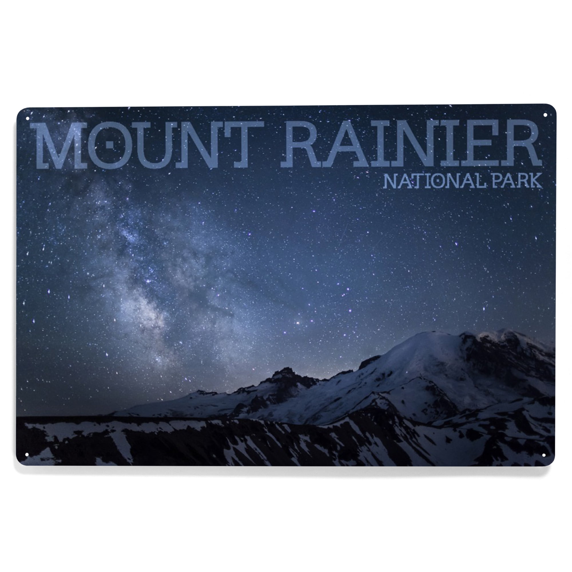 Mount Rainier National Park, Milkyway (12x18 Aluminum Art, Indoor ...