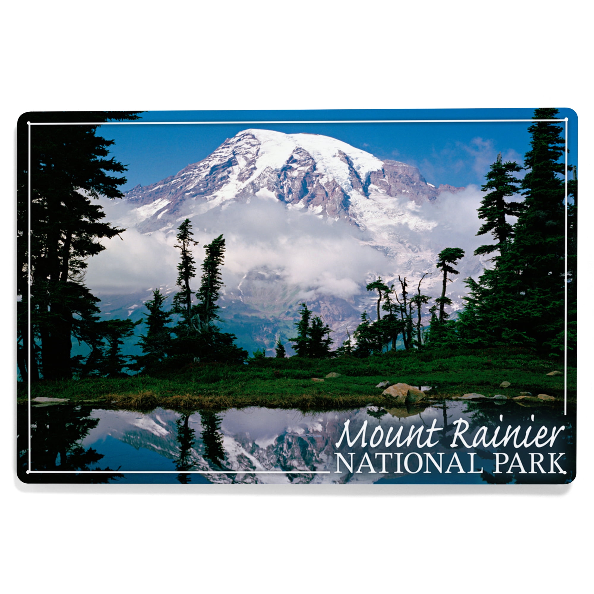 Mount Rainier National Park, Reflection Lake (12x18 Aluminum Art ...