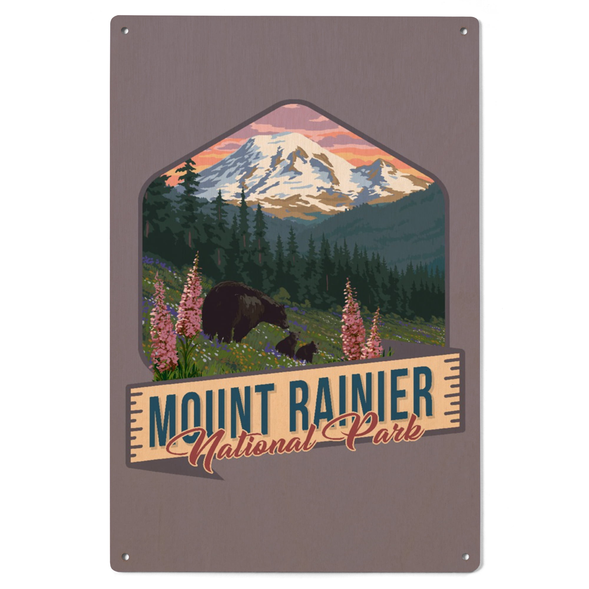 Mount Rainier National Park, Washington, Bears and Spring Flowers ...