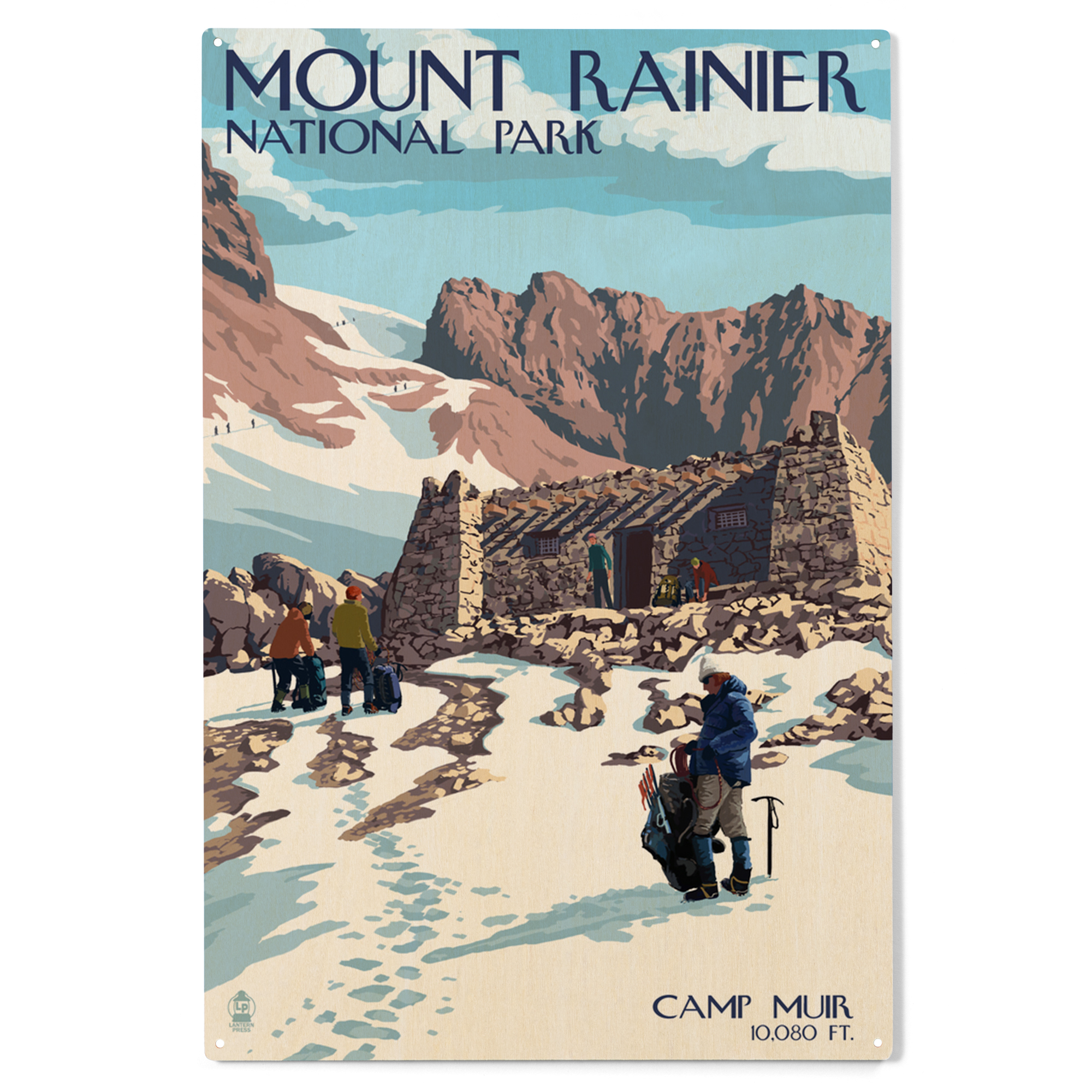 Mount Rainier National Park, Washington, Camp Muir and Climbers Birch ...