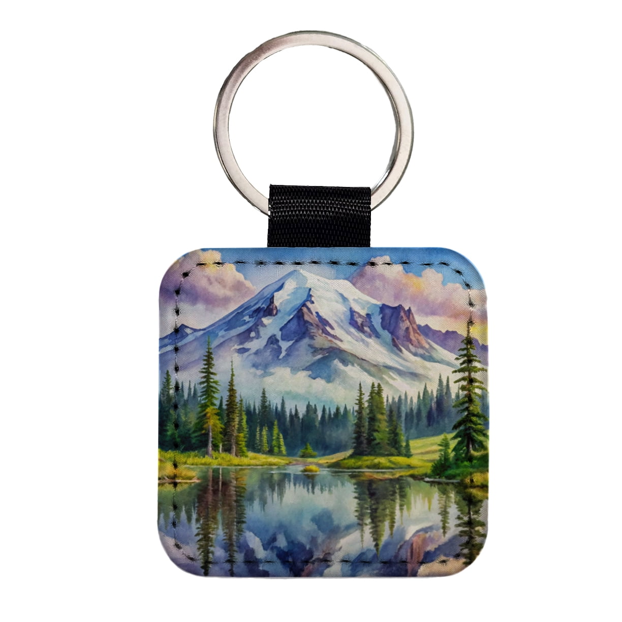 Mount Rainier National Park Washington Watercolor Style Faux Leather ...