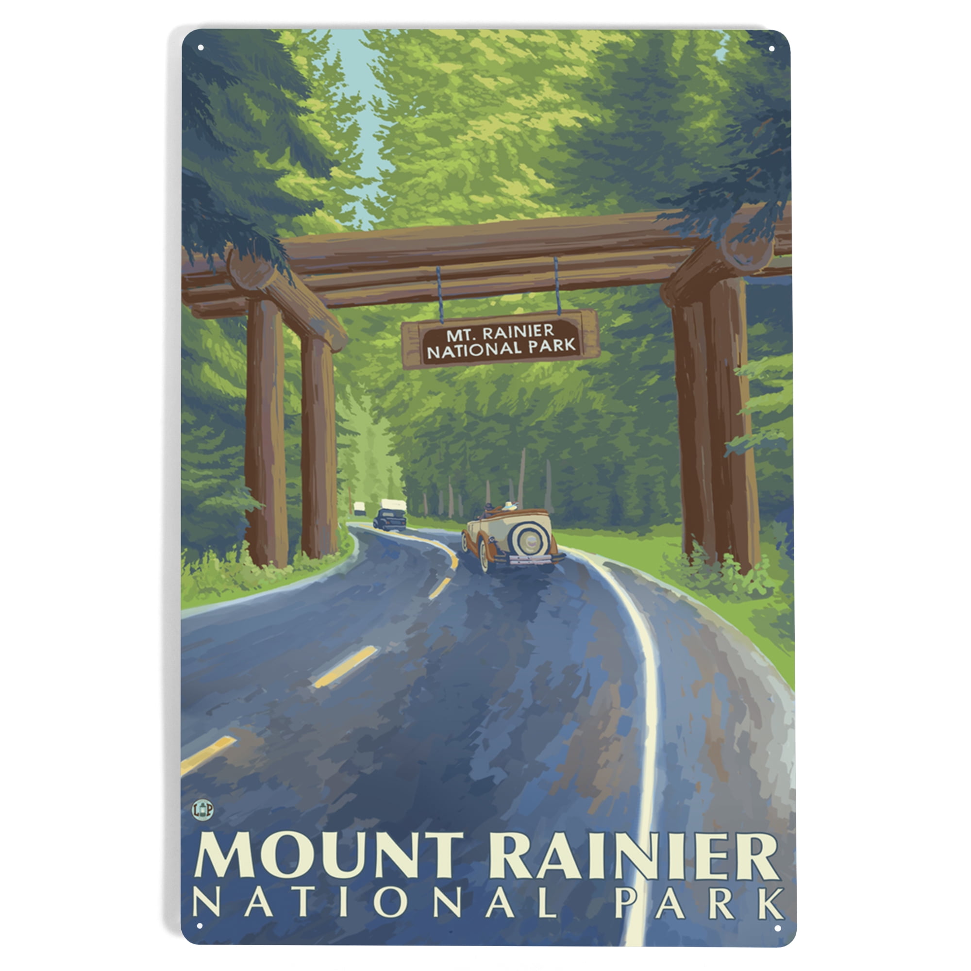 Mount Rainier, Washington, Nisqually Entrance (12x18 Aluminum Art ...