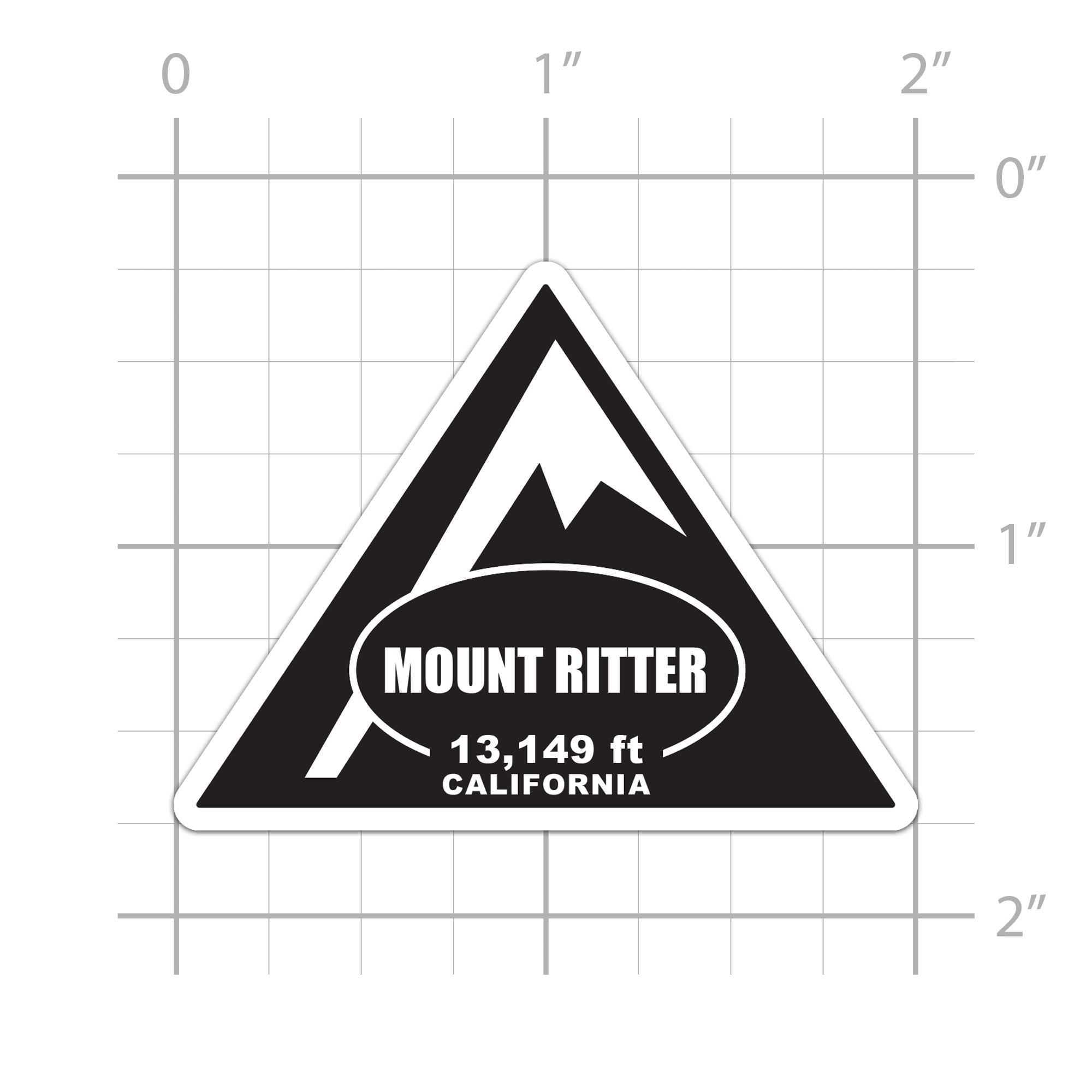 Mount Ritter Sticker for water bottle phone tumbler hard hat california ...