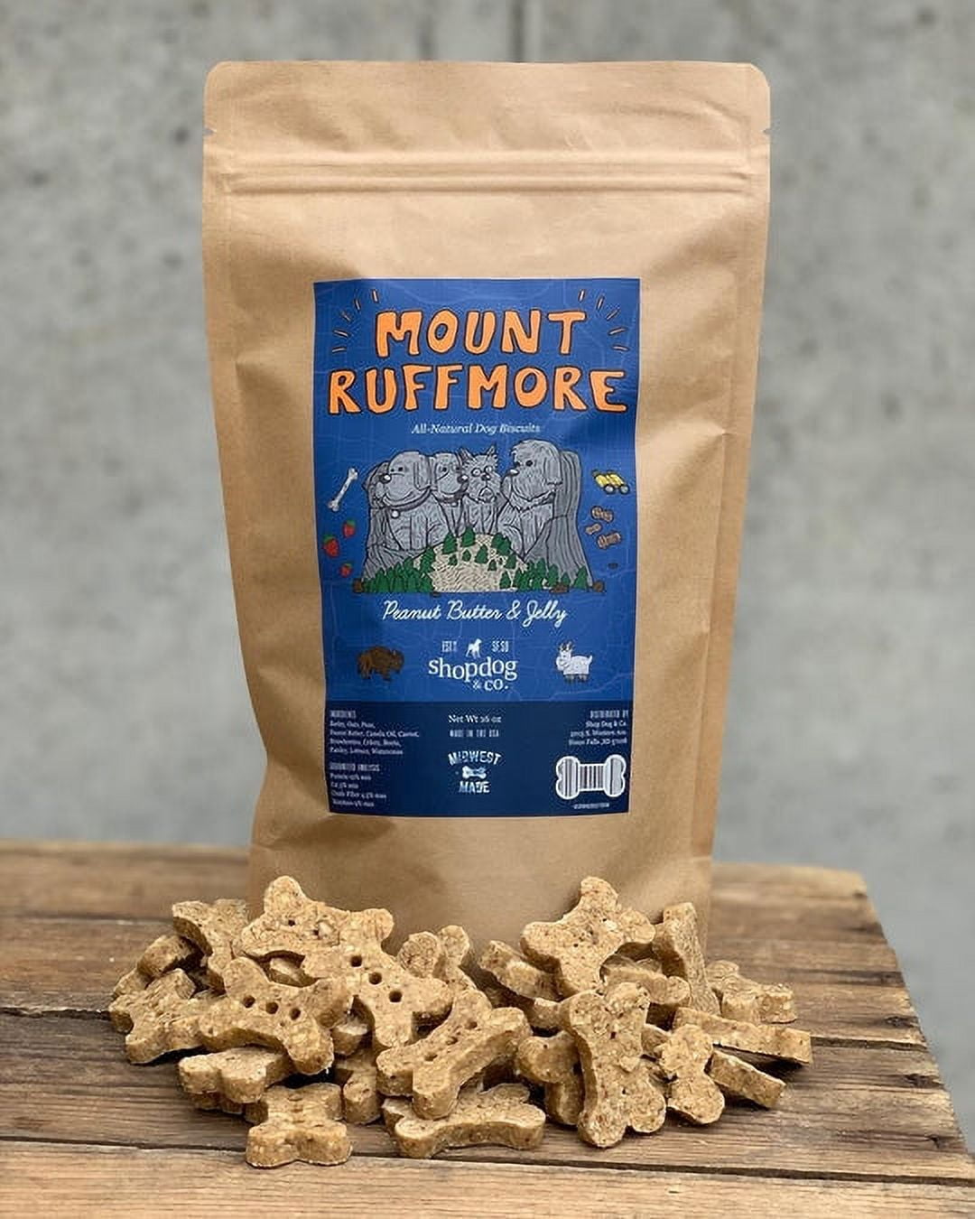 Mount Ruffmore Dog Treats, PB&J - 1 lb bag - Walmart.com