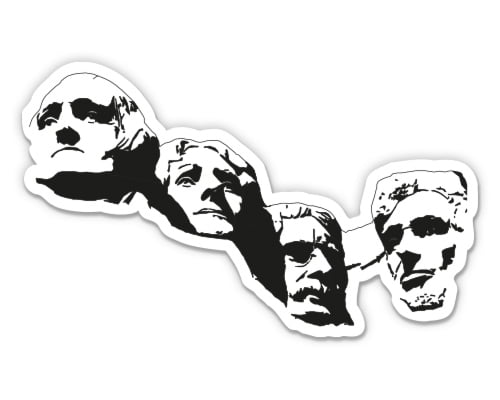 Mount Rushmore - 3" Vinyl Sticker - For Car Laptop Water Bottle Phone ...