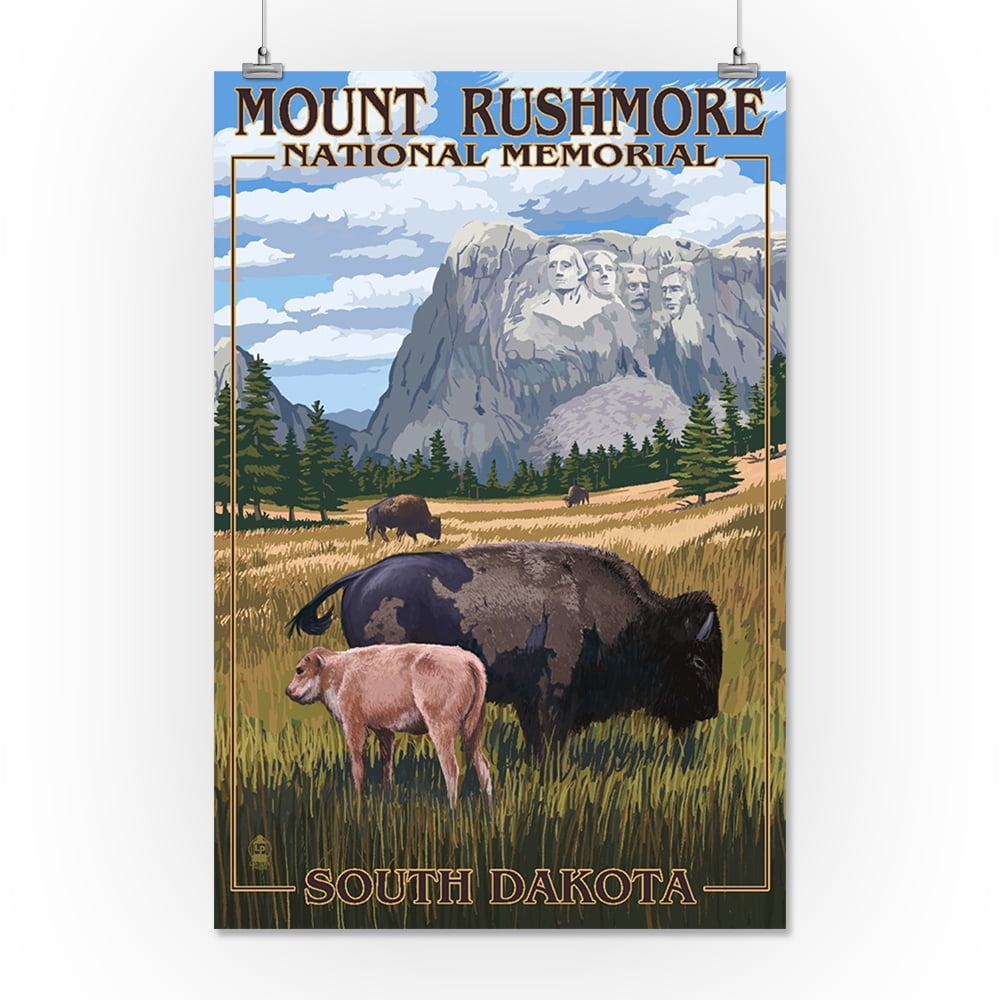 Mount Rushmore National Memorial, South Dakota, Bison Scene - Walmart.com