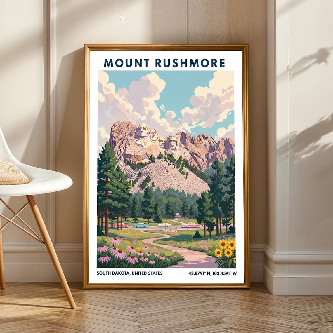 Mount Rushmore Print - South Dakota Wall Art - Us State Poster - Us ...
