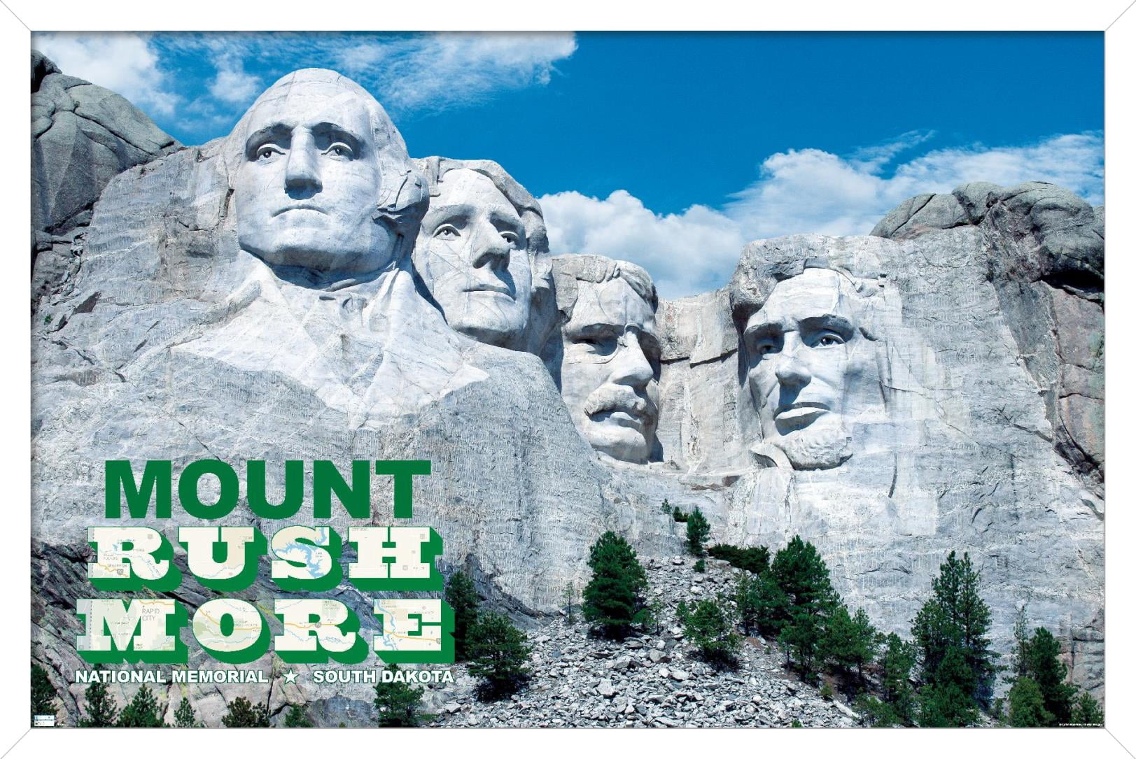Mount Rushmore Wall Poster, 22.375" x 34", Framed - Walmart.com