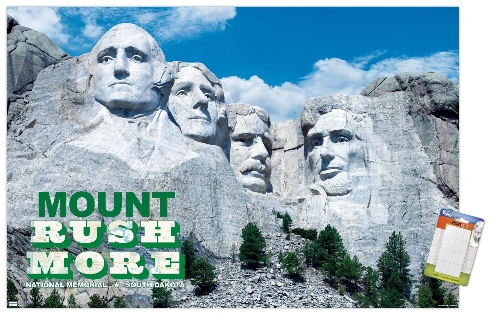 Mount Rushmore Wall Poster, 22.375" x 34" - Walmart.com