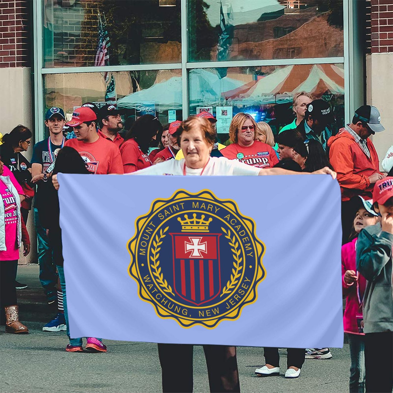 Mount Saint Mary'S University Logo Flag 3x5 Outdoor ,Sewn Stripes ...