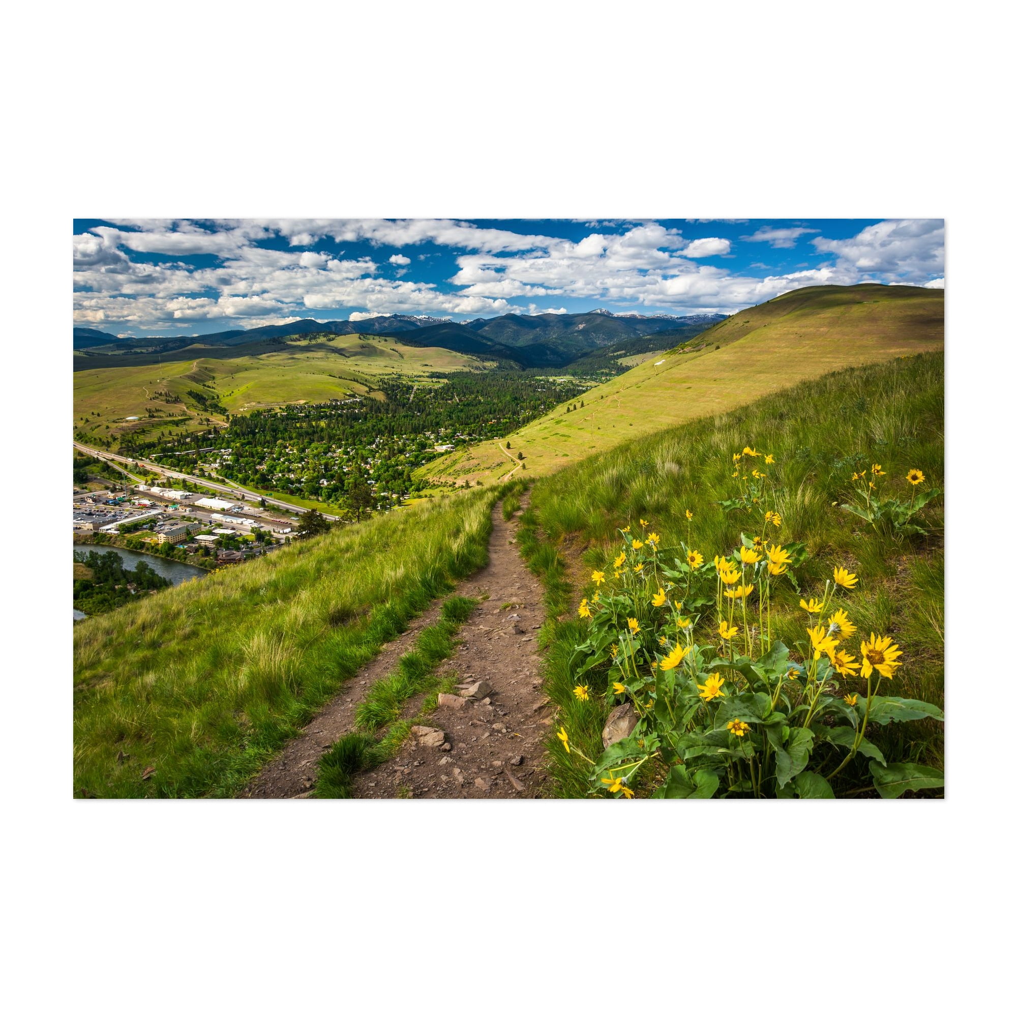 Mount Sentinel - Missoula Montana Photography Unframed Wall Art Print ...