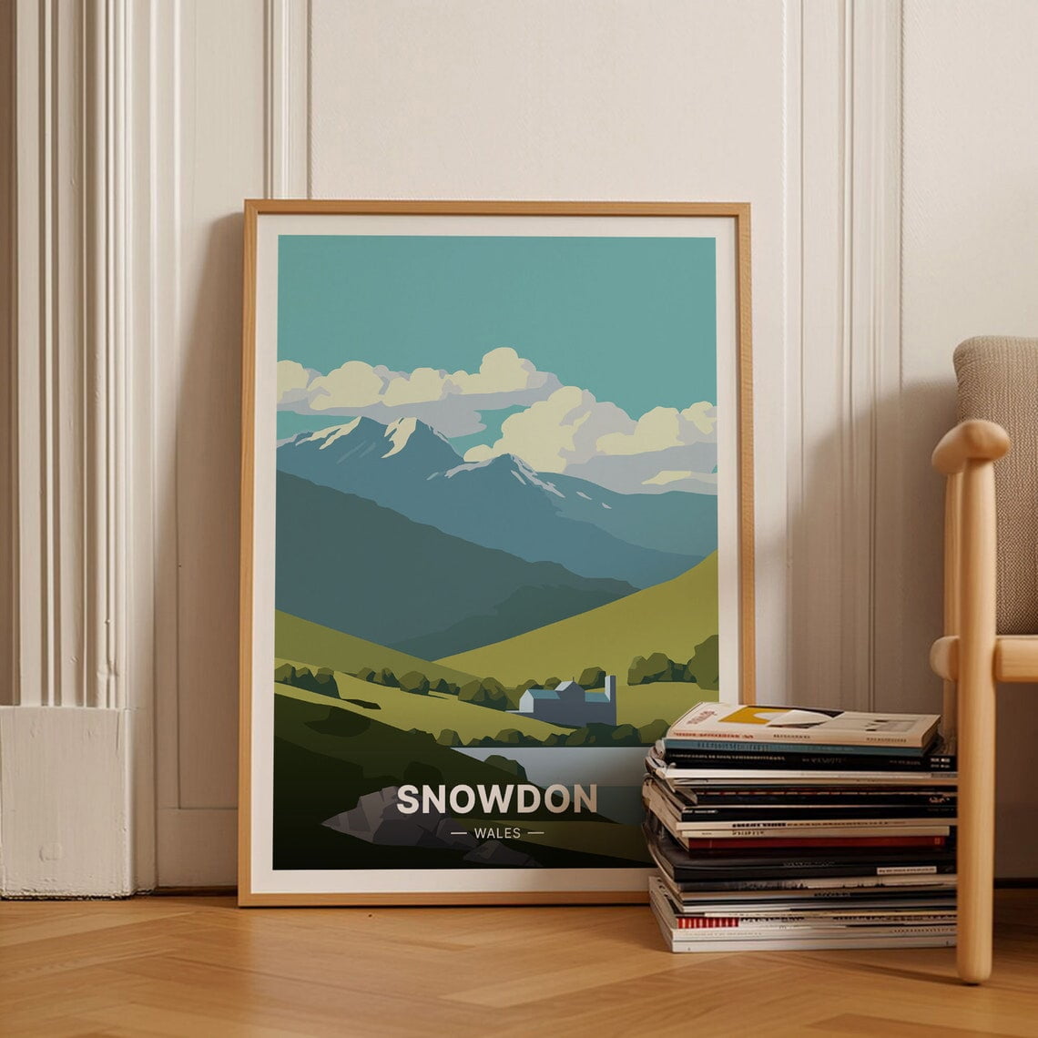 Mount Snowdon Poster, Wales Landscape & Snowdonia Park, Welsh Travel ...