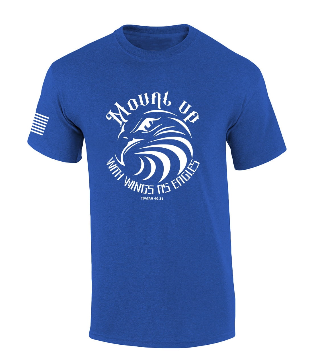 Mount Up With Wings As Eagles Isaiah 40:31 Bible Scripture Mens Christian Tshirt Jesus Cross ...