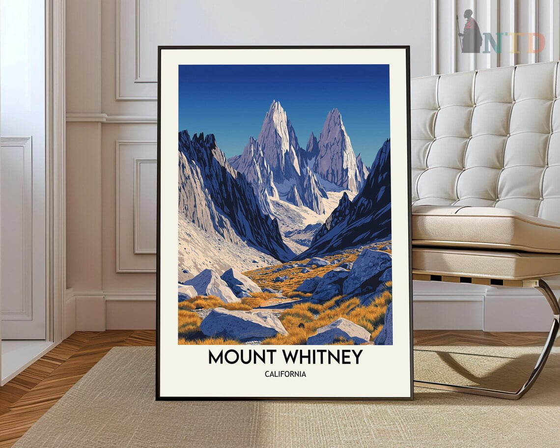 Mount Whitney Print, Mount Whitneymount Whitney Poster, Mount Whitney ...