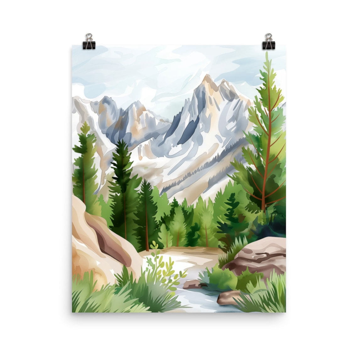 Mount Whitney Print, Sierra Nevada Mountain Wall Art, California ...