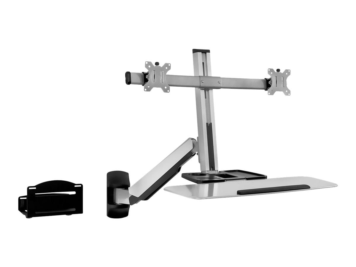 Mount-lt! Double VESA Wall Mounted Dual Monitor Workstation for 17"-27 ...
