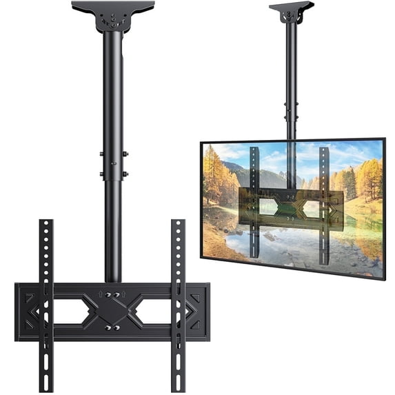 MountFTV Ceiling TV Mount for 26-70 inch TVs ,6 Adjustable Height ...