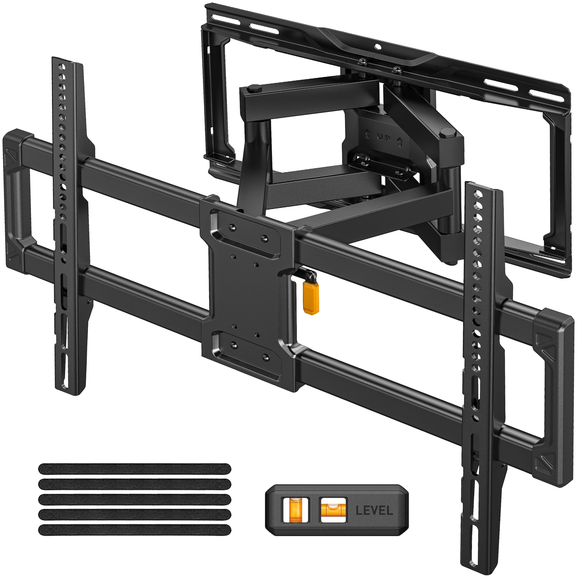 MountFTV Full Motion TV Wall Mount Bracket with Tool-Free Tilt, Holds ...