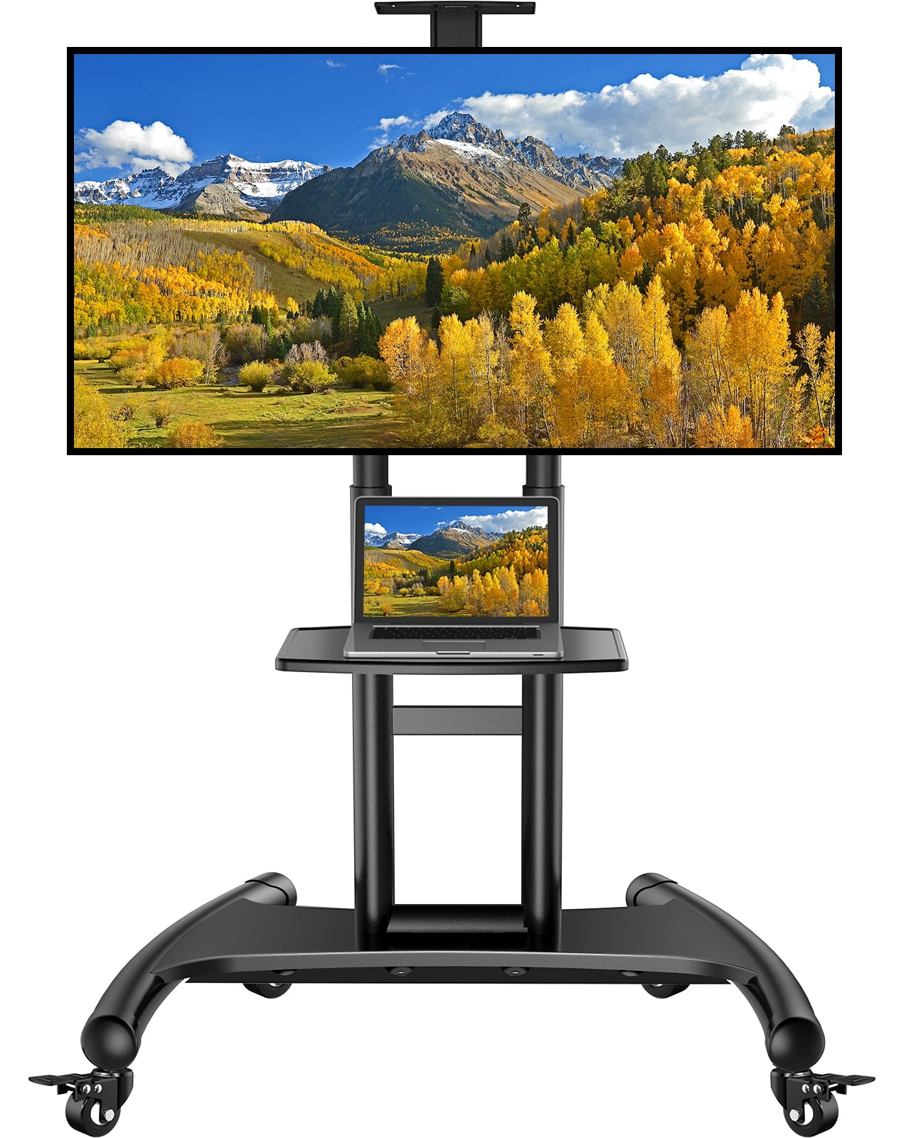 Modern Rolling TV Stand For Big Screen 32 to 85 Inch Flat Panel LCD LED ...