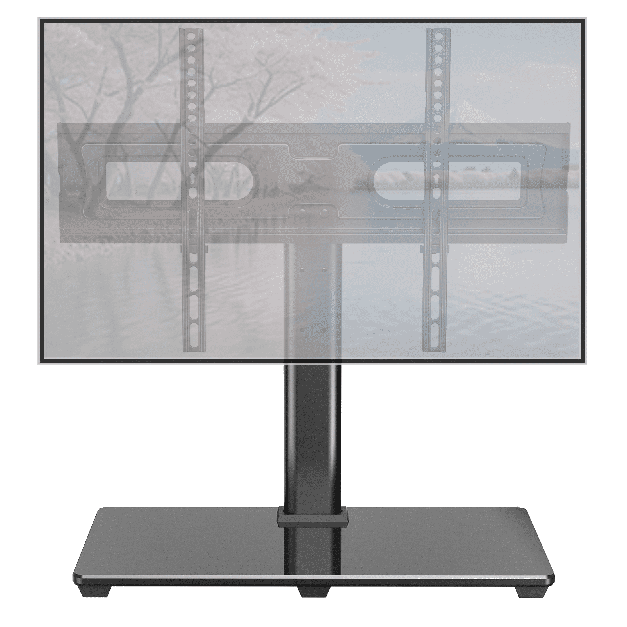 MountFTV Universal TV Stand for 37-75" Flat Screen TVs with Height ...