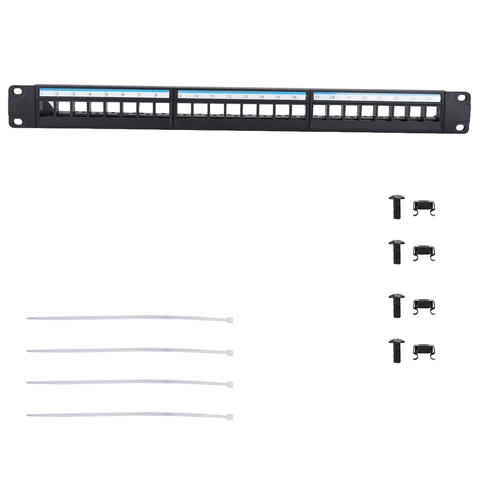 Mountable CAT6 Data Patch Panel 24 Ports for Network Cable Management ...