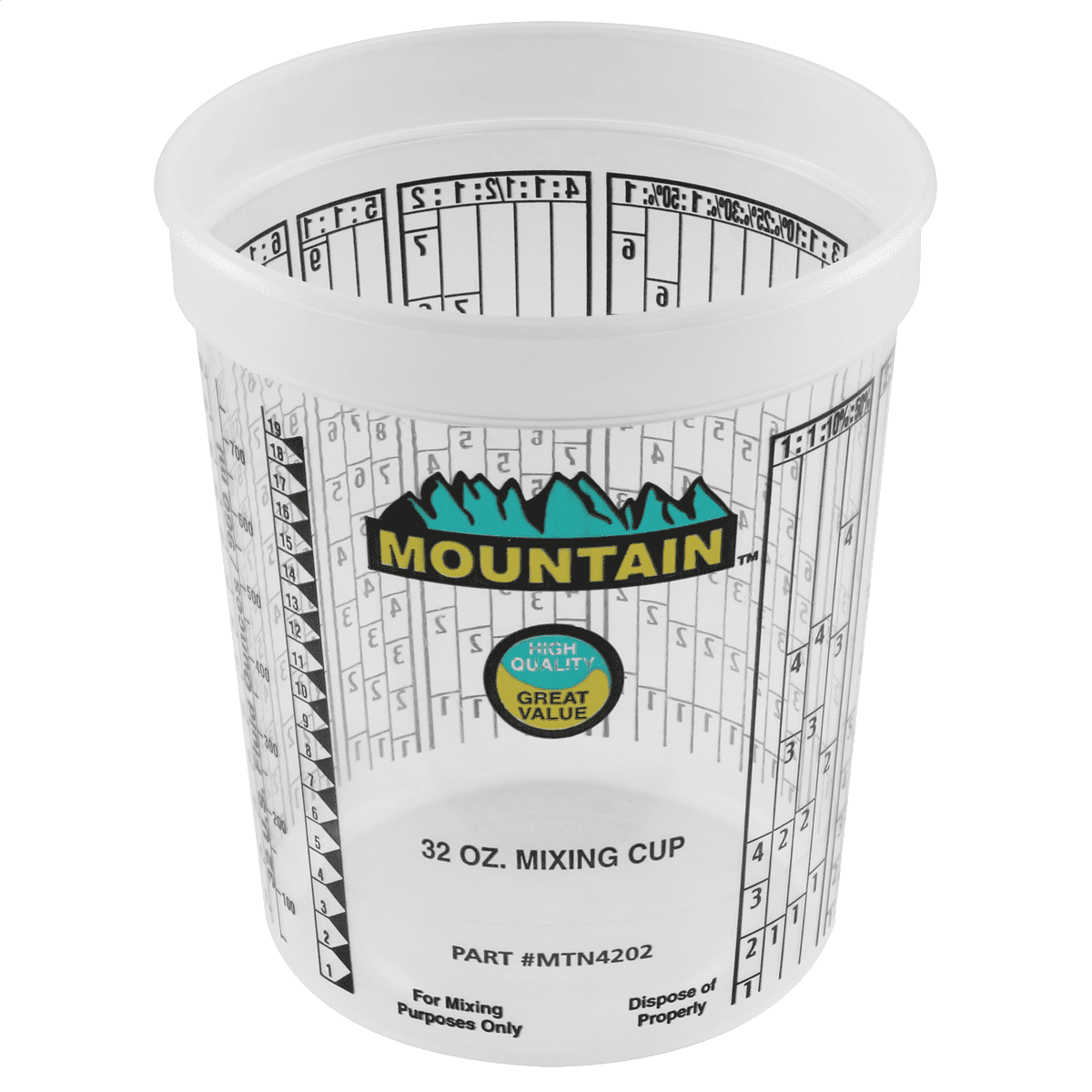 Walmart Disposable Quart Mixing Cup (100/CS) - Plastic Measuring Paint ...