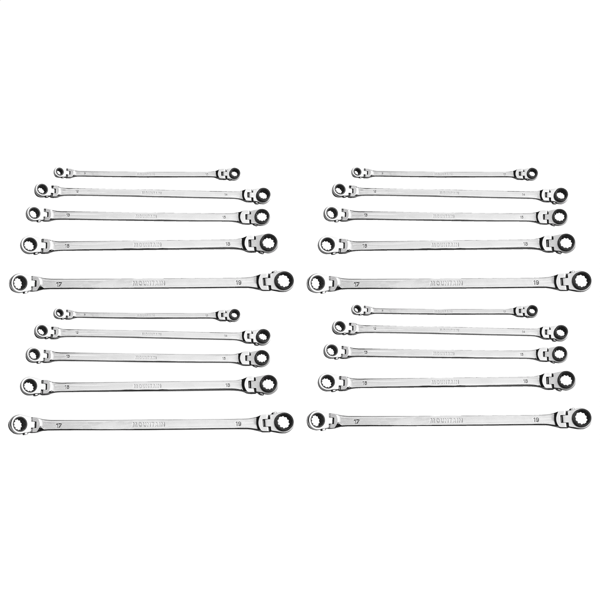 Mountain 4SETS- 5 PC METRIC FLEXIBLE REVERSIBLE RATCHET - Walmart.com