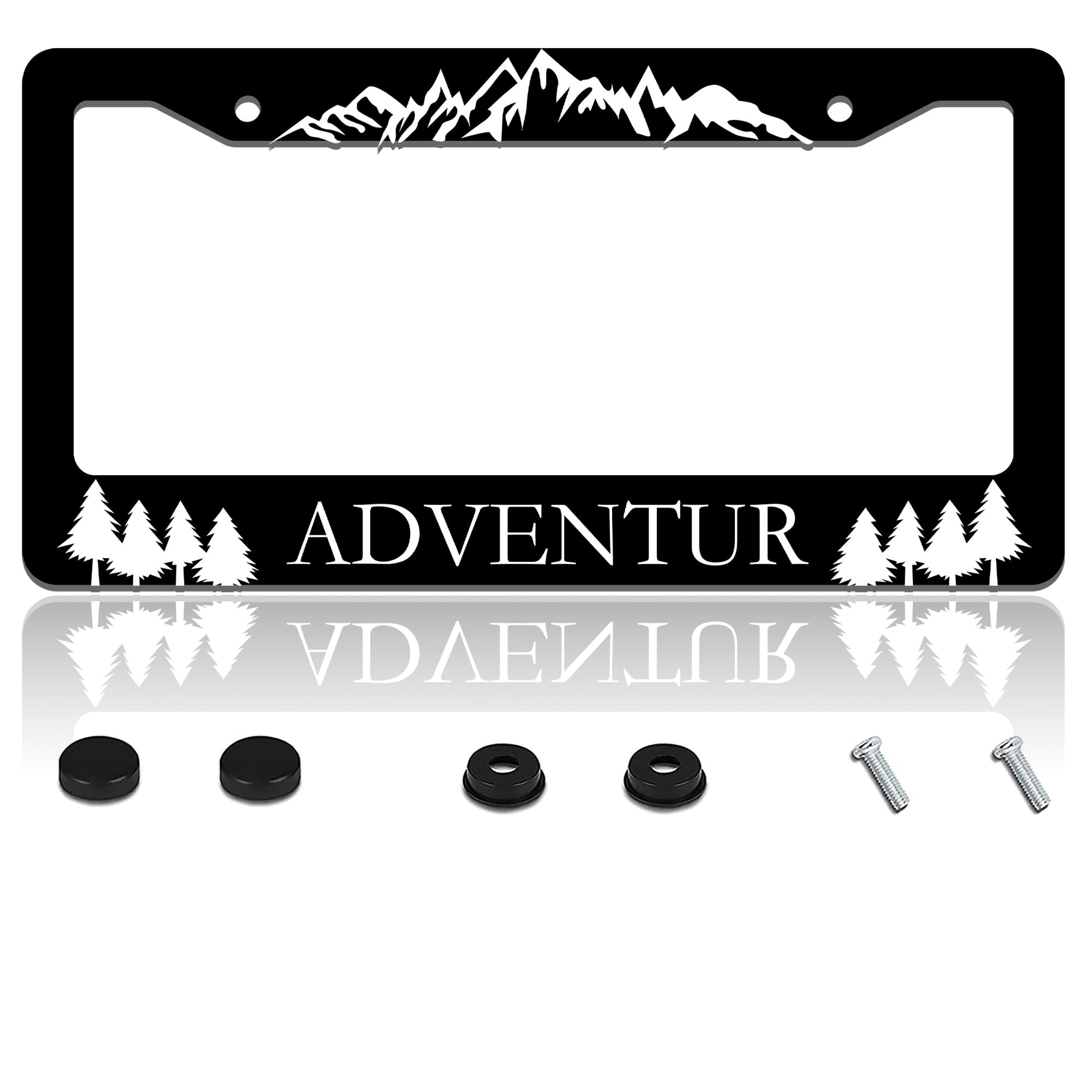 Mountain Adventure License Plate Frame Metal Car Accessories ...