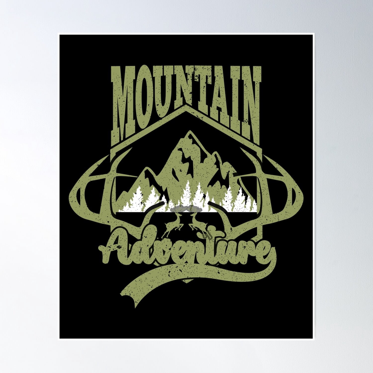 Mountain Adventure Poster Wall Art, Modern Wall Decor, 8x12 UNFRAMED ...