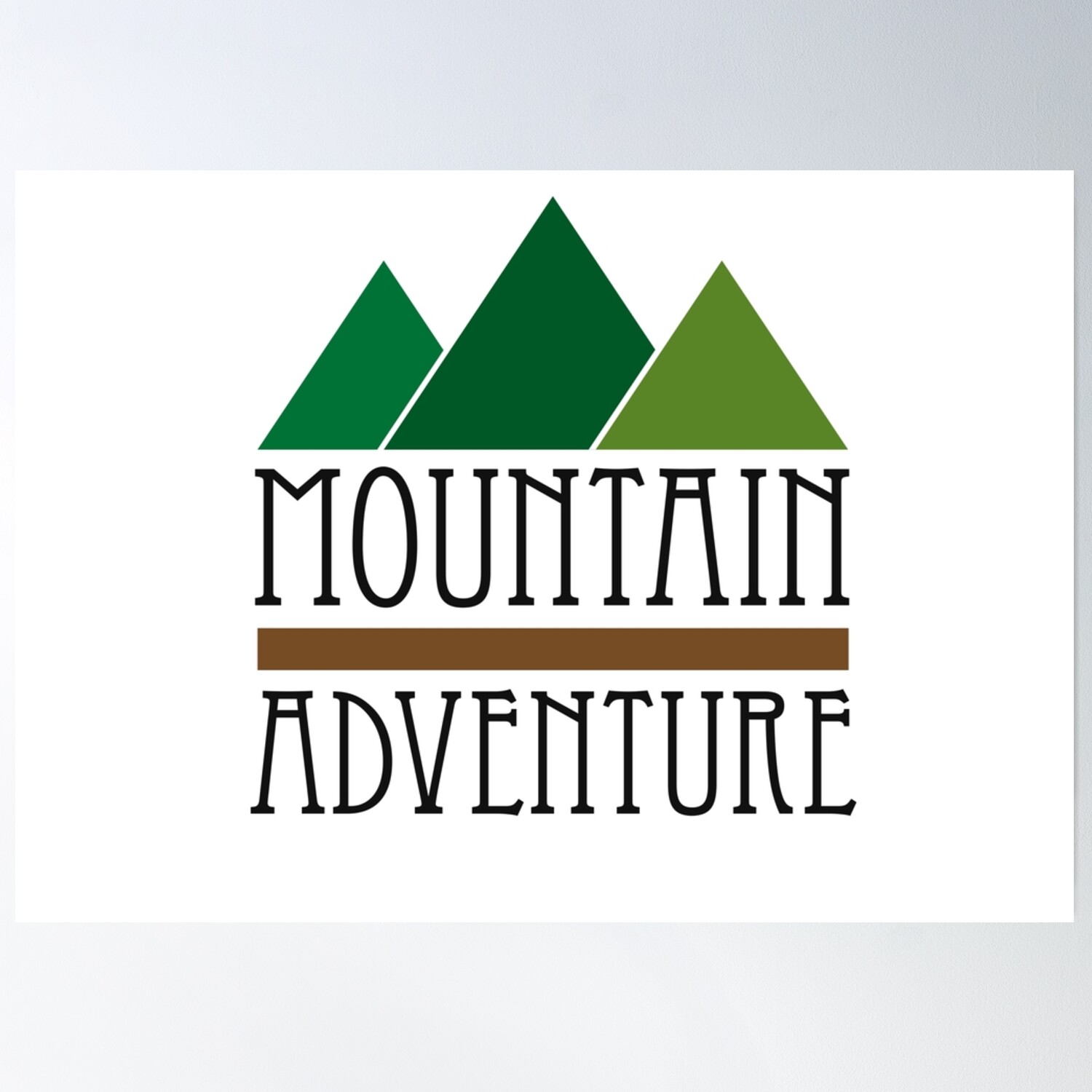 Mountain Adventure Poster Wall Art, Modern Wall Decor, 8x12 UNFRAMED ...