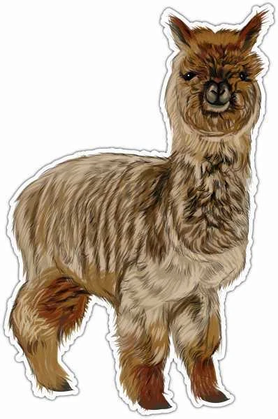 Mountain Alpaca Lama Animal Car Stickerphone Decal Water Bottle ...