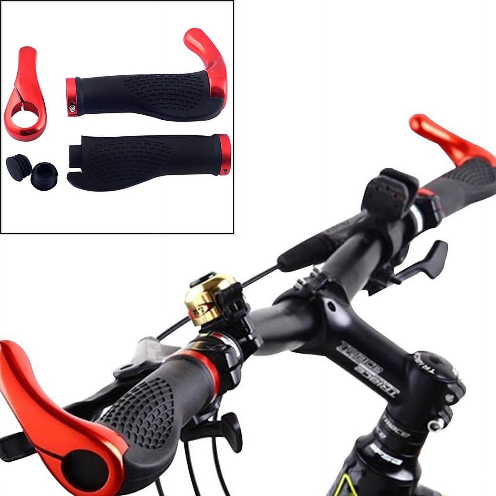 Mountain Bicycle Bike Cycling Lock-On Handlebar Hand Bar End Grips Set ...