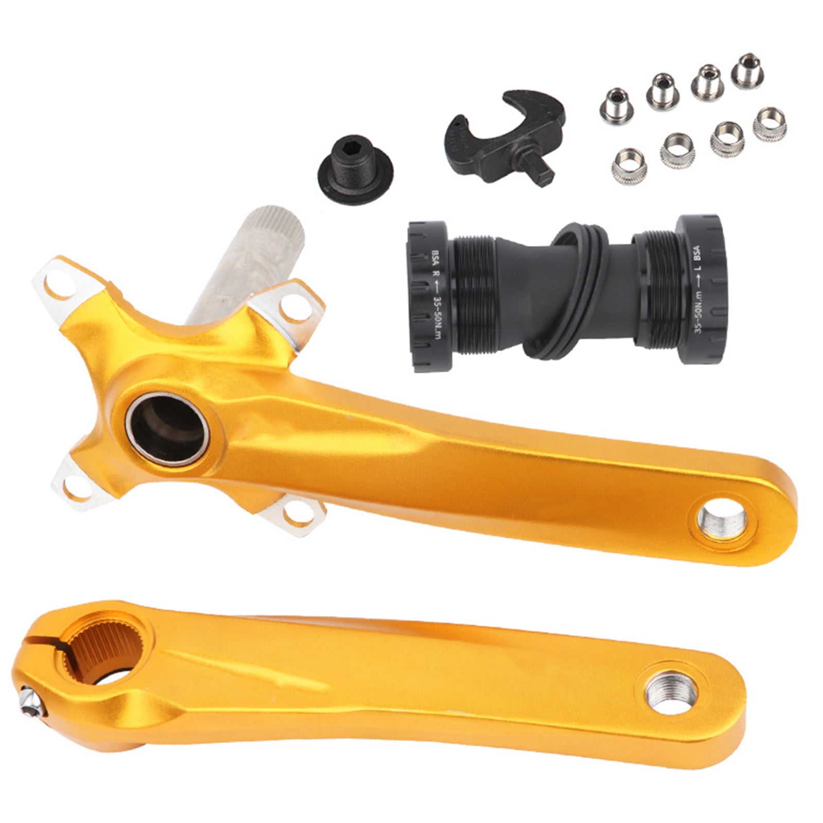 Mountain Bike Aluminum Alloy Hollow Integral Speed Crankset Arm Speed ...