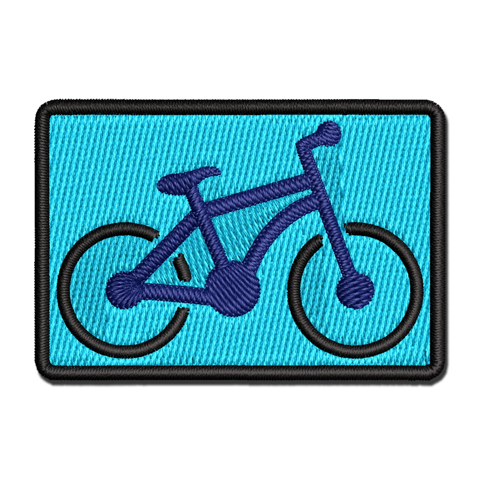 Mountain Bike Bicycle Cyclist Cycling Applique Multi-Color Embroidered ...