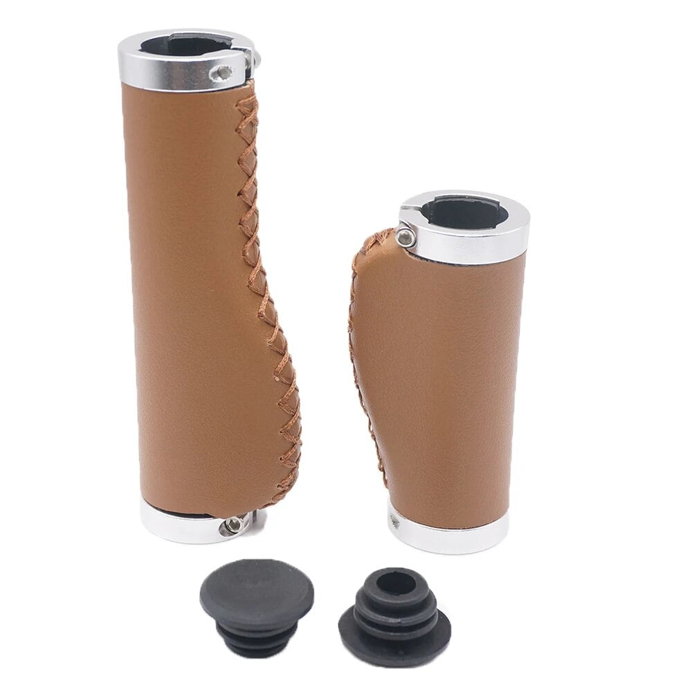 Mountain Bike Grips Retro Bike Hand Stitching Lockable Handlebars Non ...