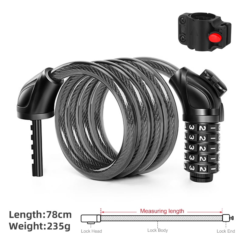 Mountain Bike Lock Electric Stainless Steel Password Fixed Portable ...
