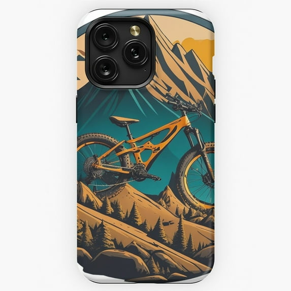 Mountain Bike Natural Habitat Forest Art iPhone Case 17 to 11 Pro Max - Walmart.com