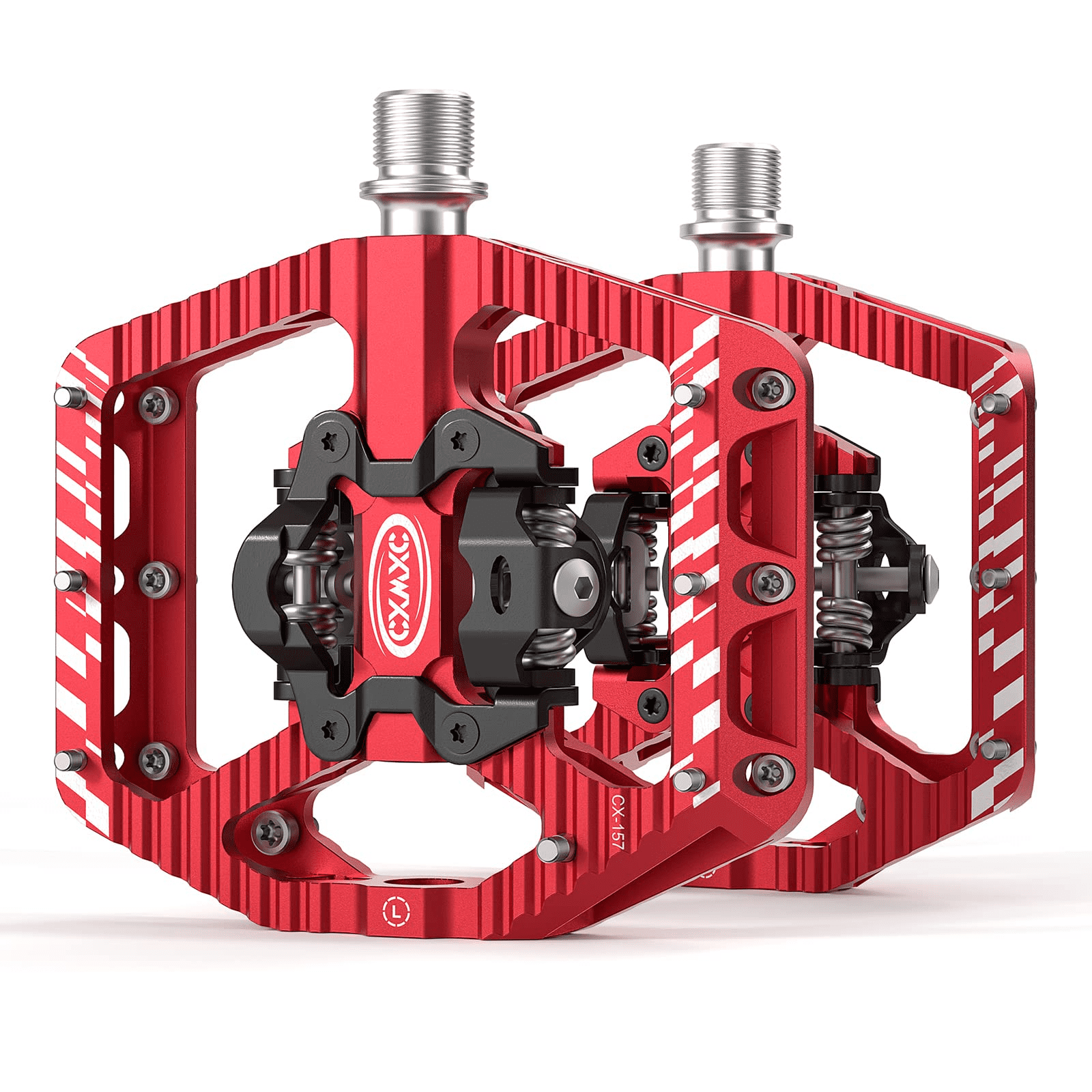 Mountain Bike Pedals Dual-Sided Clip-in Pedal SPD Clipless Pedals 3 ...