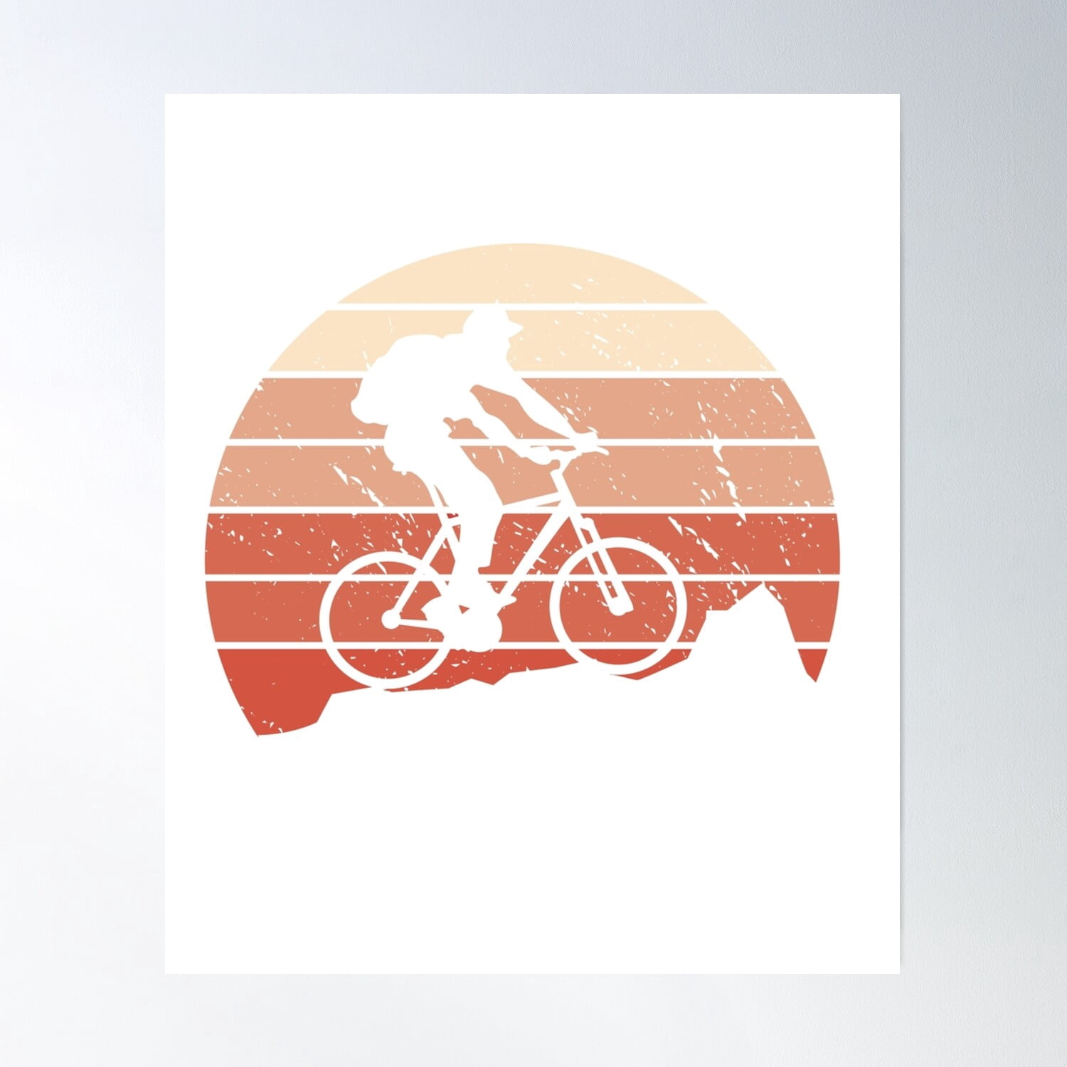 Mountain Bike Poster Wall Art, Modern Wall Decor, 8x12 UNFRAMED ...