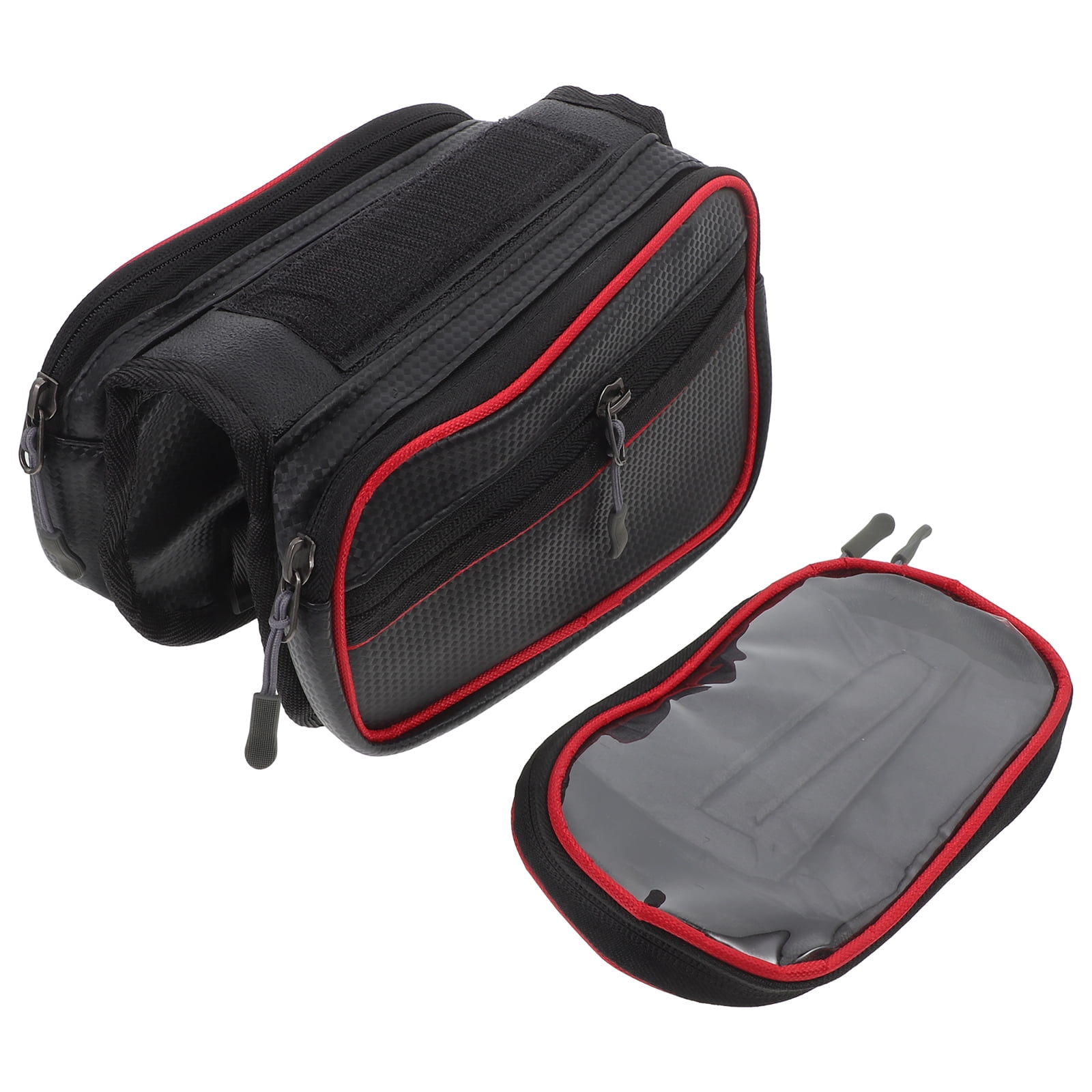 Mountain Bike Saddle Bag Waterproof Front Beam Bags Phone Storage Pouch ...
