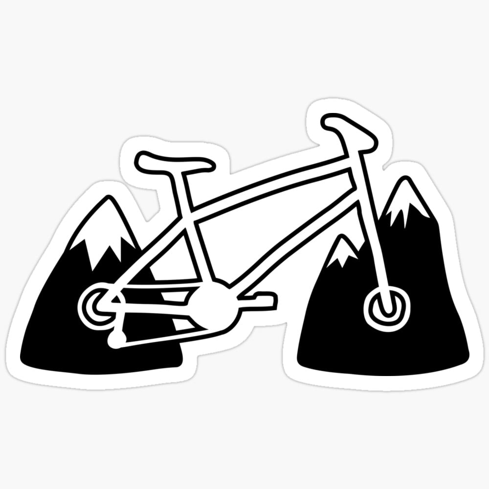 Mountain Bike Sticker Phone Decal Water Bottle Stickers Car Decals ...