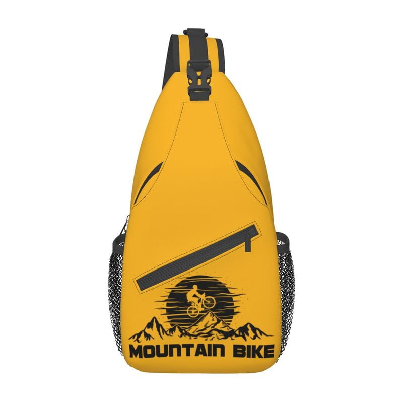 Mountain Biker Bicycle Sling Crossbody Backpack Men Custom Bike Rider ...