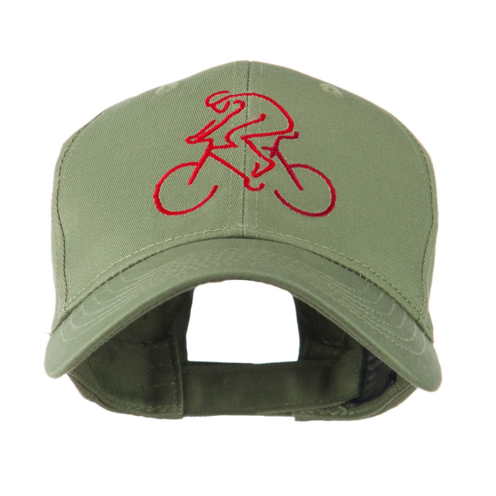 Mountain Biker Outline Embroidered Cap - Olive OSFM - Walmart.com