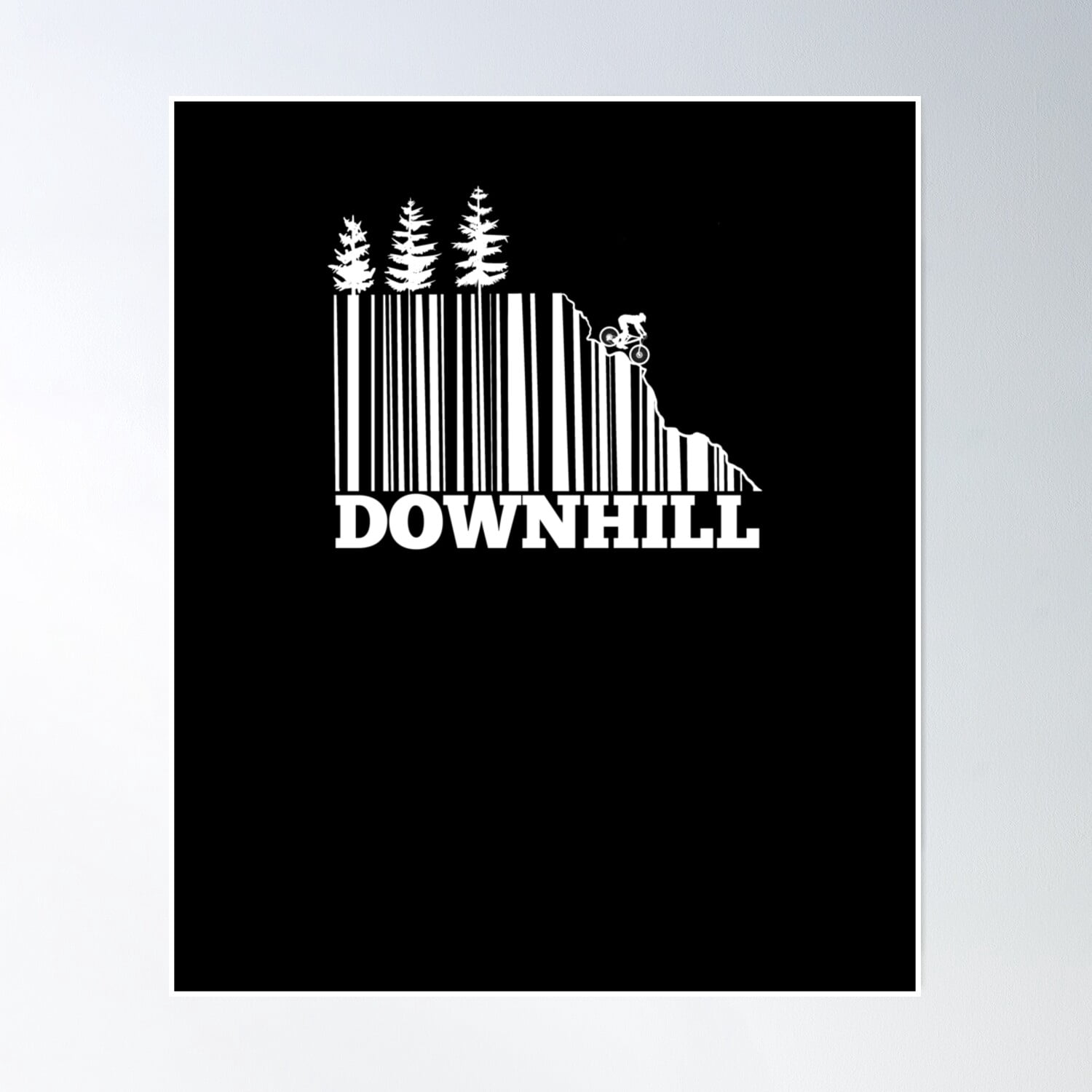 Mountain Biking Barcode For Mtb Rider And Mtb Addicted Poster Wall Art ...