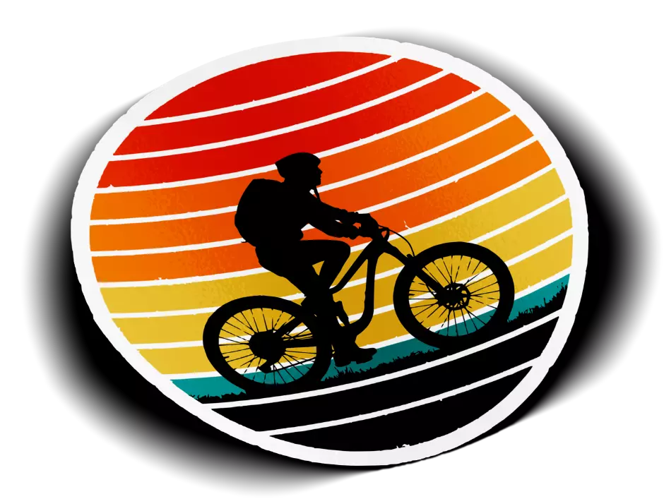 Mountain Biking Vintage Sticker For Tumblers, Laptops, Bumper Stickers ...