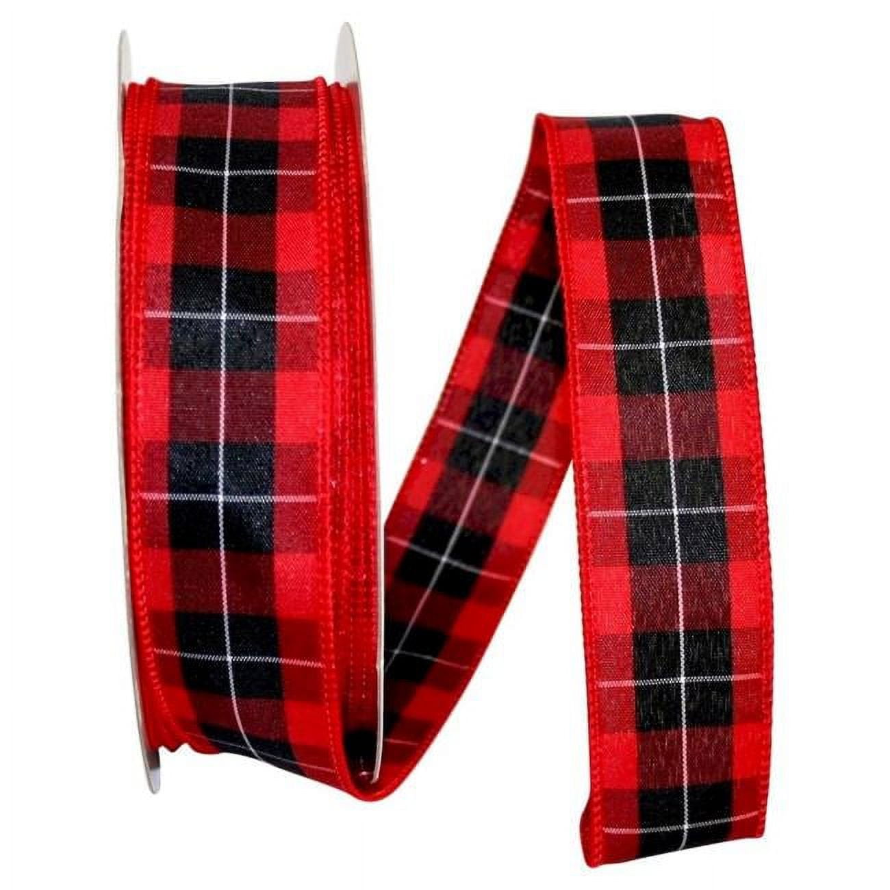 Mountain Buffalo Check Wired Ribbon - Walmart.com